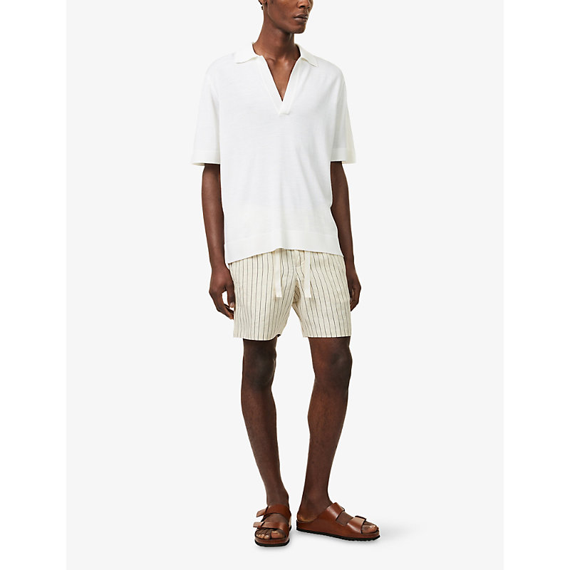 ORLEBAR BROWN raffertie short-sleeve wool polo shirt s